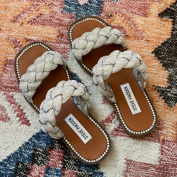 Steve Madden | Shoes | Steve Madden Newbie Slide In Rhinestone | Poshmark